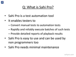 What to Expect from Sahi Pro | PPT