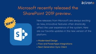 What to expect in SharePoint 2019 | PPT