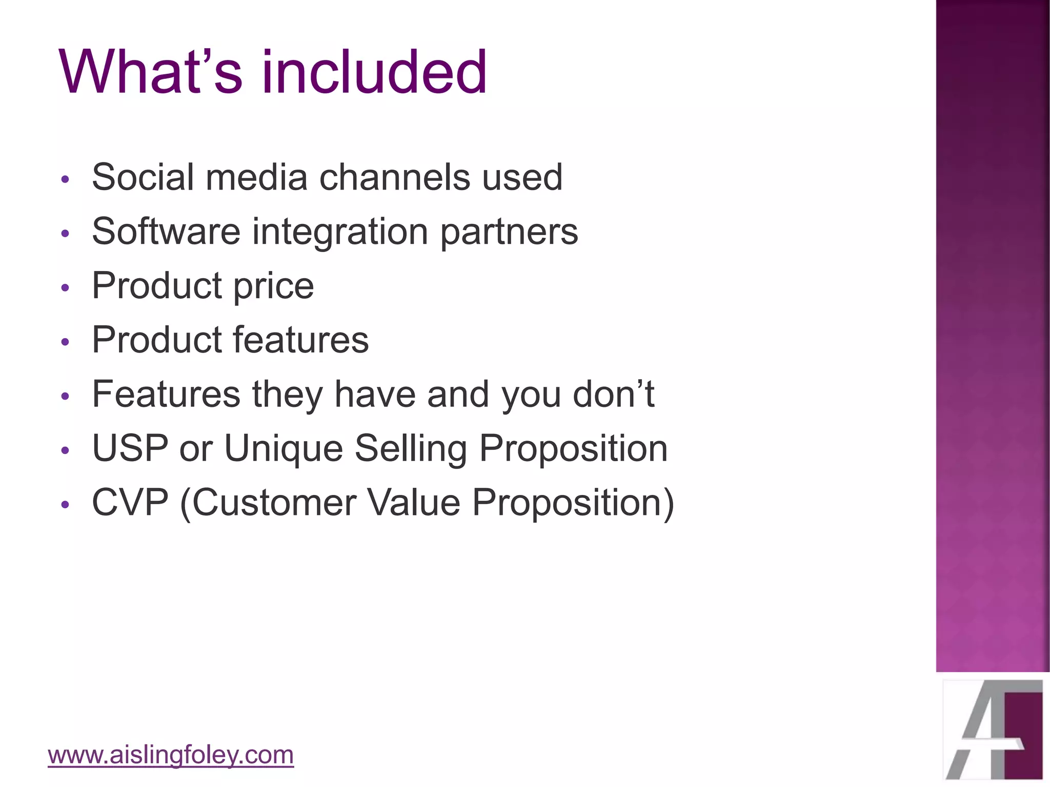 What to include in a competitor analysis | PPT