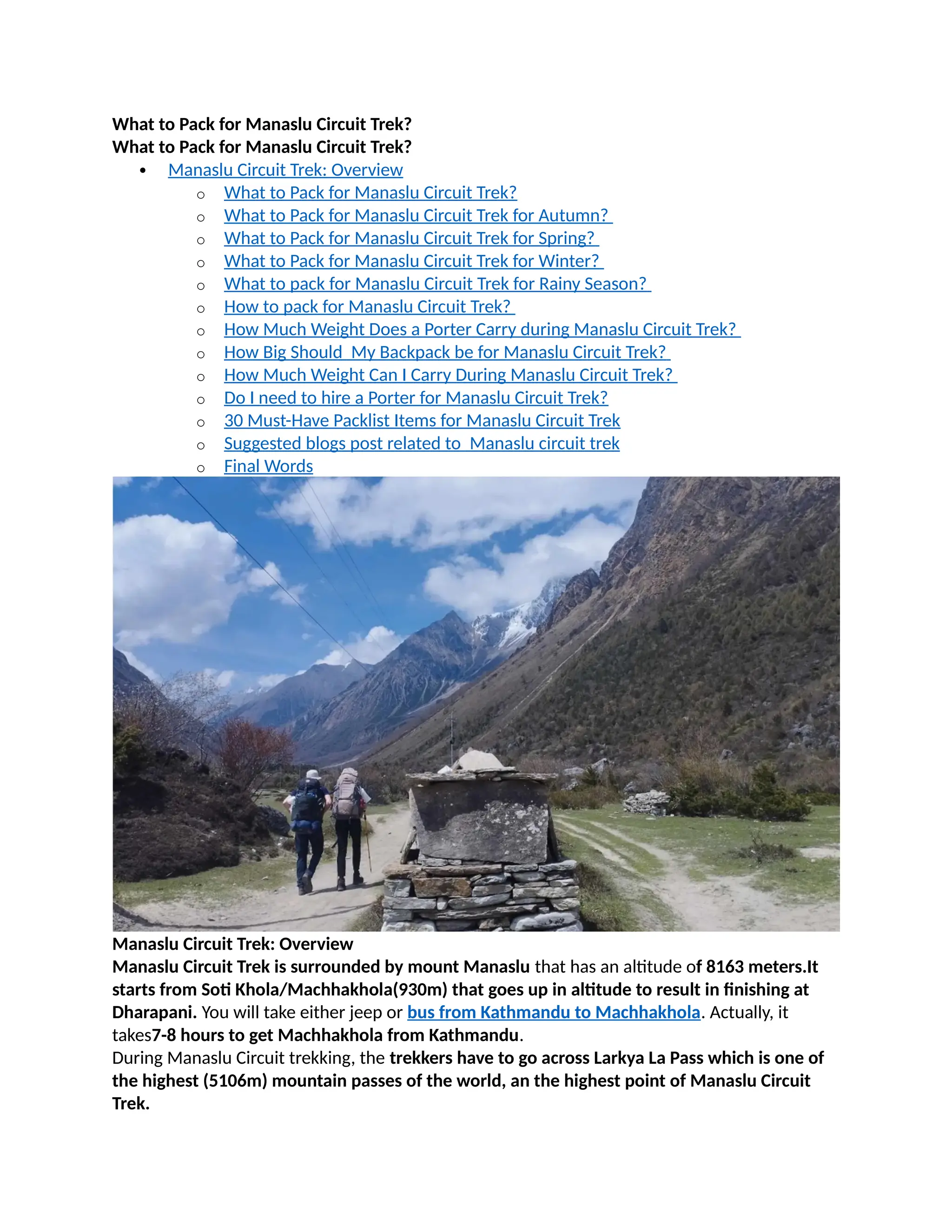 What to Pack for Manaslu Circuit Trek.docx