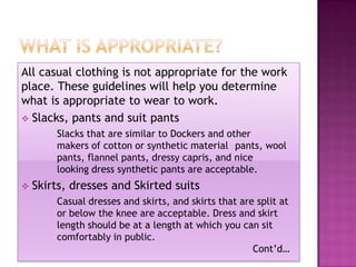 What to wear to work | PPTX