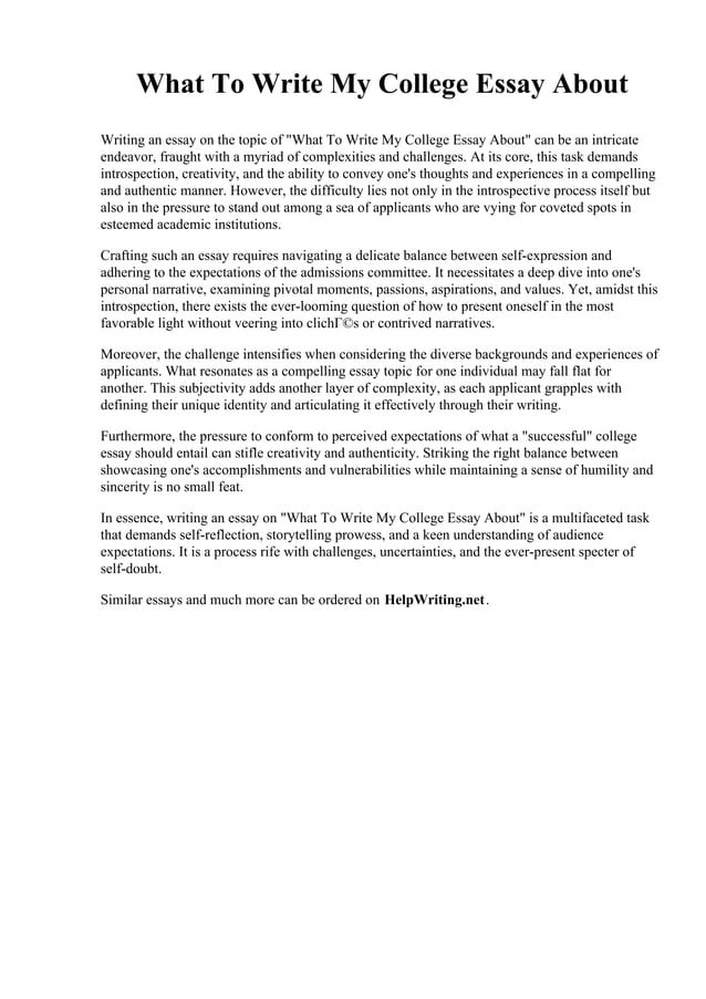 What To Write My College Essay About.pdf