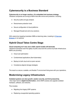 What Trends Define Managed IT Services Brisbane in 2025 | PDF