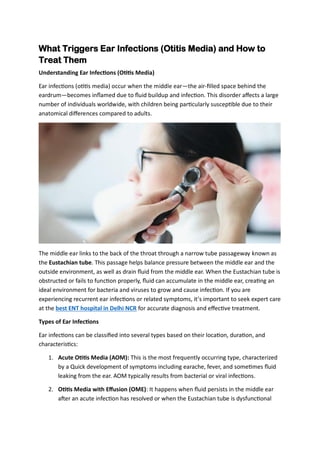 What Triggers Ear Infections (Otitis Media) and How to Treat Them | PDF