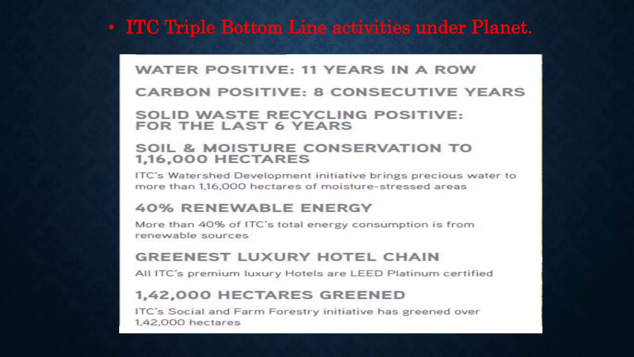 What triple bottom line, ITC | PPTX