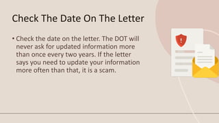 How To Identify DOT Compliance Biennial Update Scam Letter As A Trucker ...