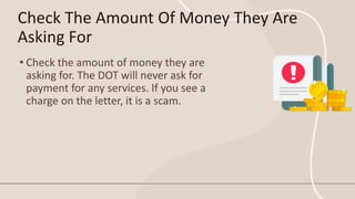 How To Identify DOT Compliance Biennial Update Scam Letter As A Trucker ...