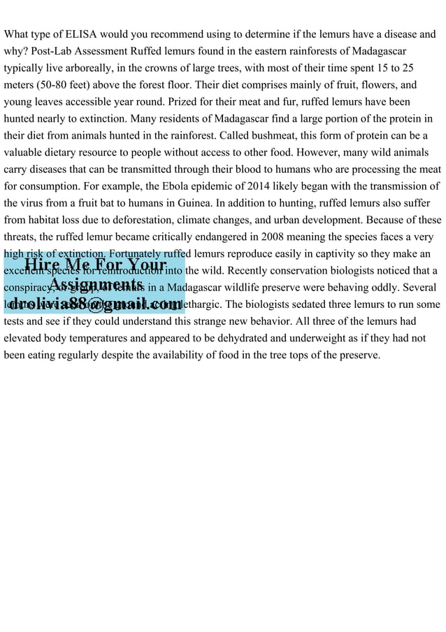 What type of ELISA would you recommend using to determine if the lem.pdf