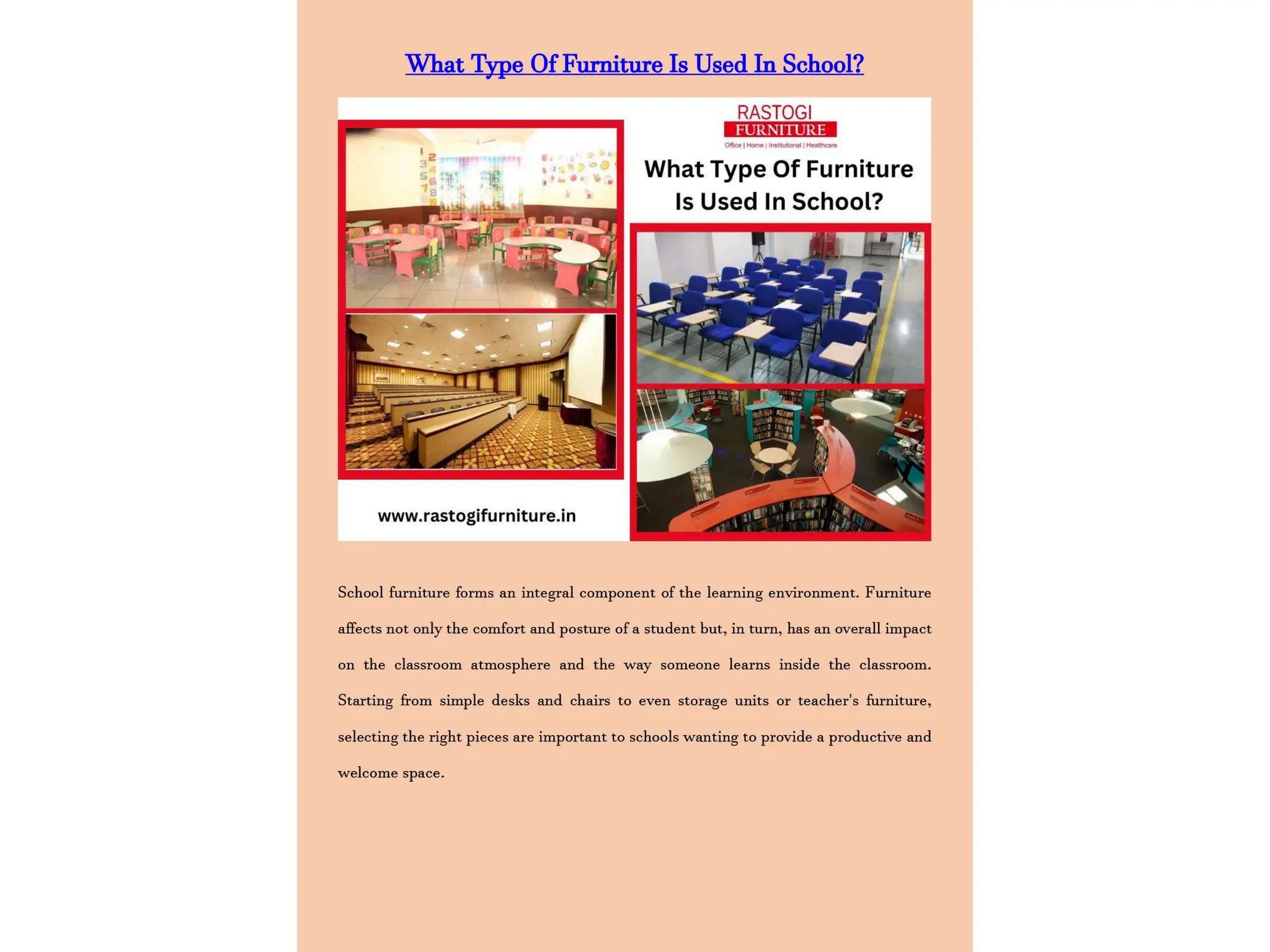 What Type Of Furniture Is Used In School.pptx