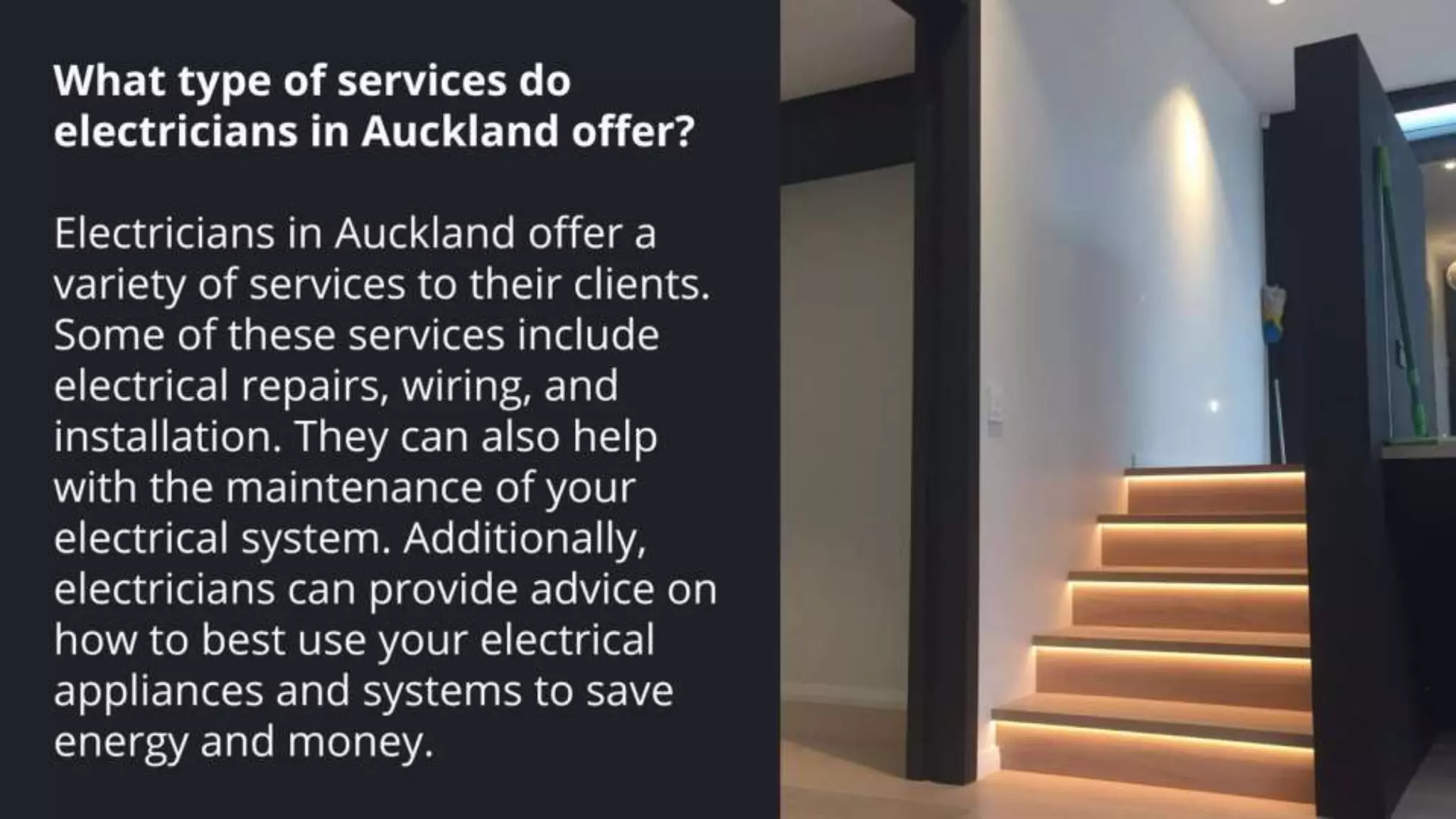 What type of services do electricians in Auckland offer.pptx