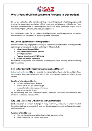 What Types of Oilfield Equipment Are Used in Exploration.pdf
