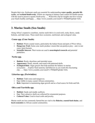 WHAT TYPES OF SNAILS ARE SEEN IN AFRICA........docx
