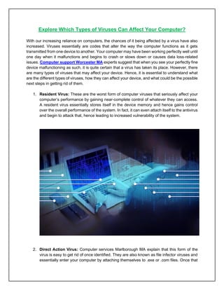 What types of viruses can affect your computer | PDF