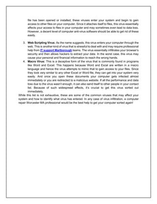 What types of viruses can affect your computer | PDF