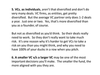 What Venture Capitalists will not Tell you | PPT