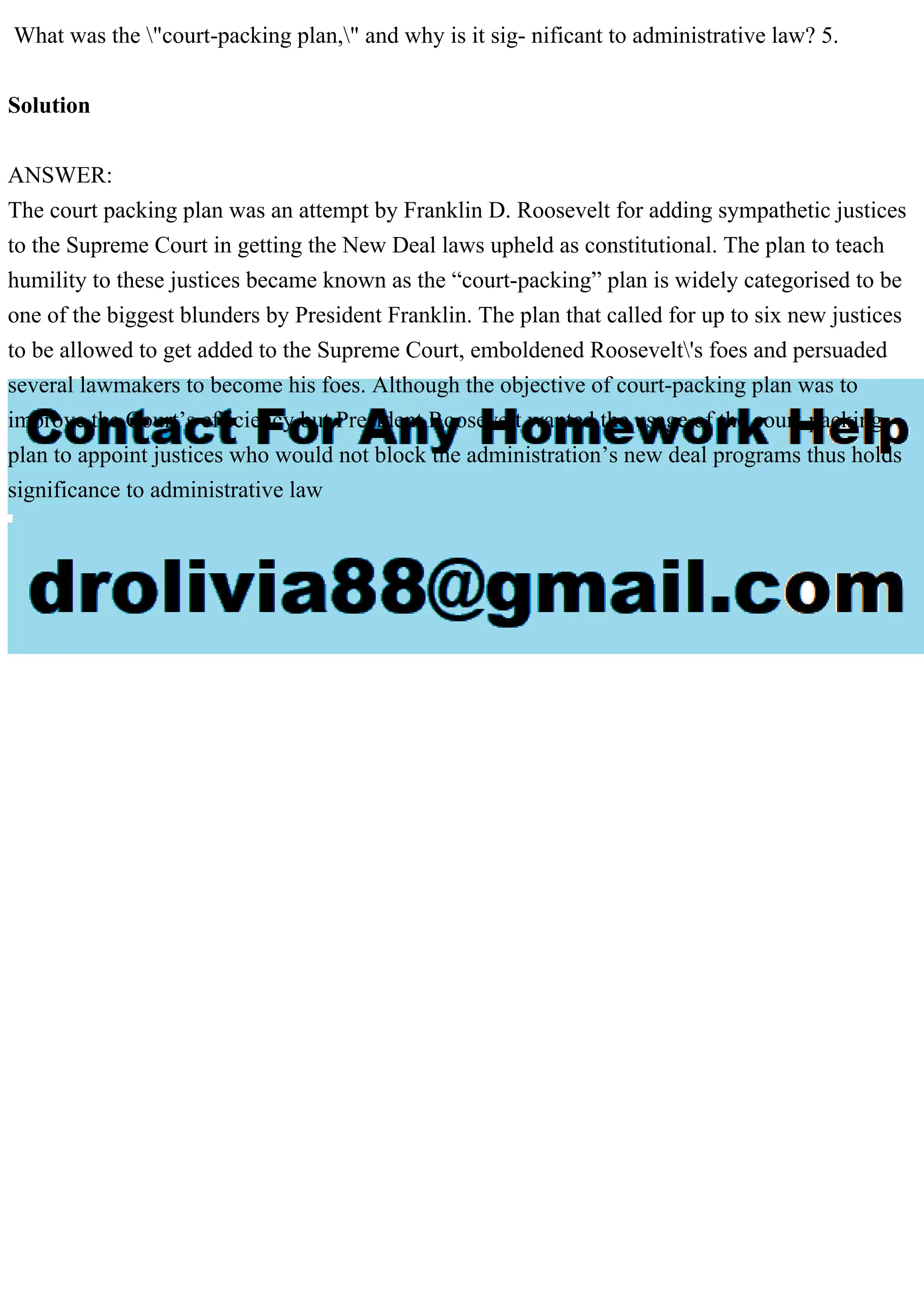 What was the court-packing plan, and why is it sig- nificant to a.pdf
