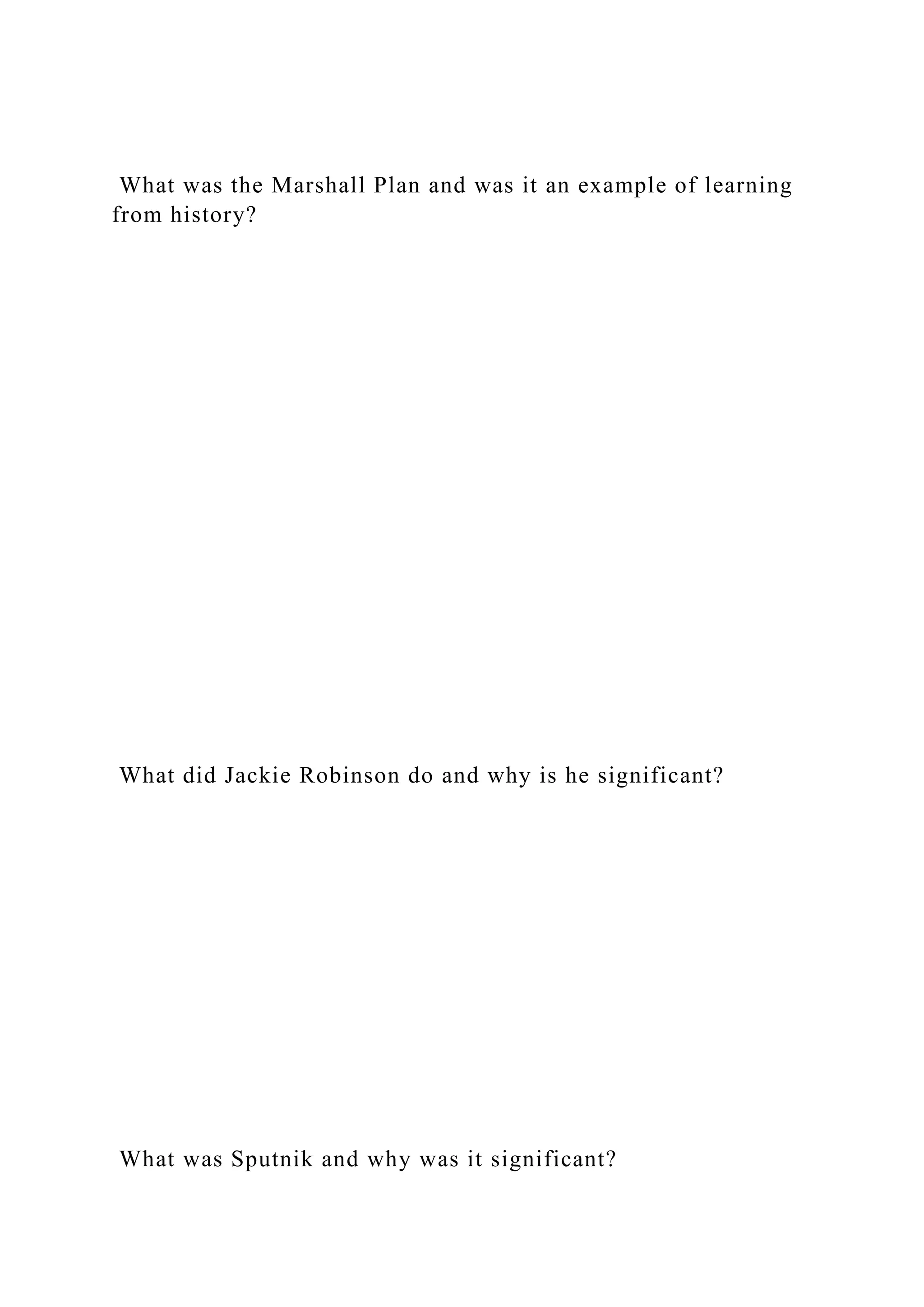 What was the Marshall Plan and was it an example of learning from.docx
