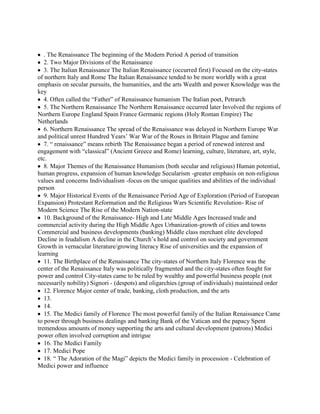 What was the renaissance | DOCX