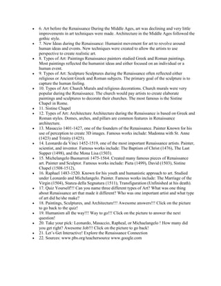 What was the renaissance | DOCX