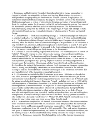 What was the renaissance | DOCX
