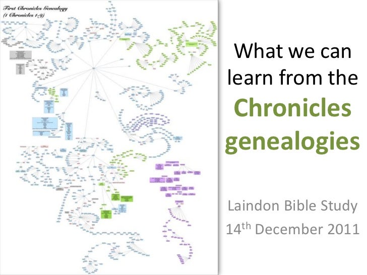 What we can learn from the chronicles genealogies