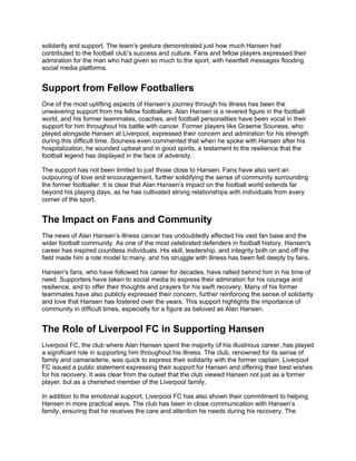 What We Know About Alan Hansen’s Ongoing Battle with Cancer | DOCX