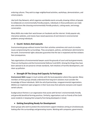 What We Need to Know About Environmental NGOs | PDF