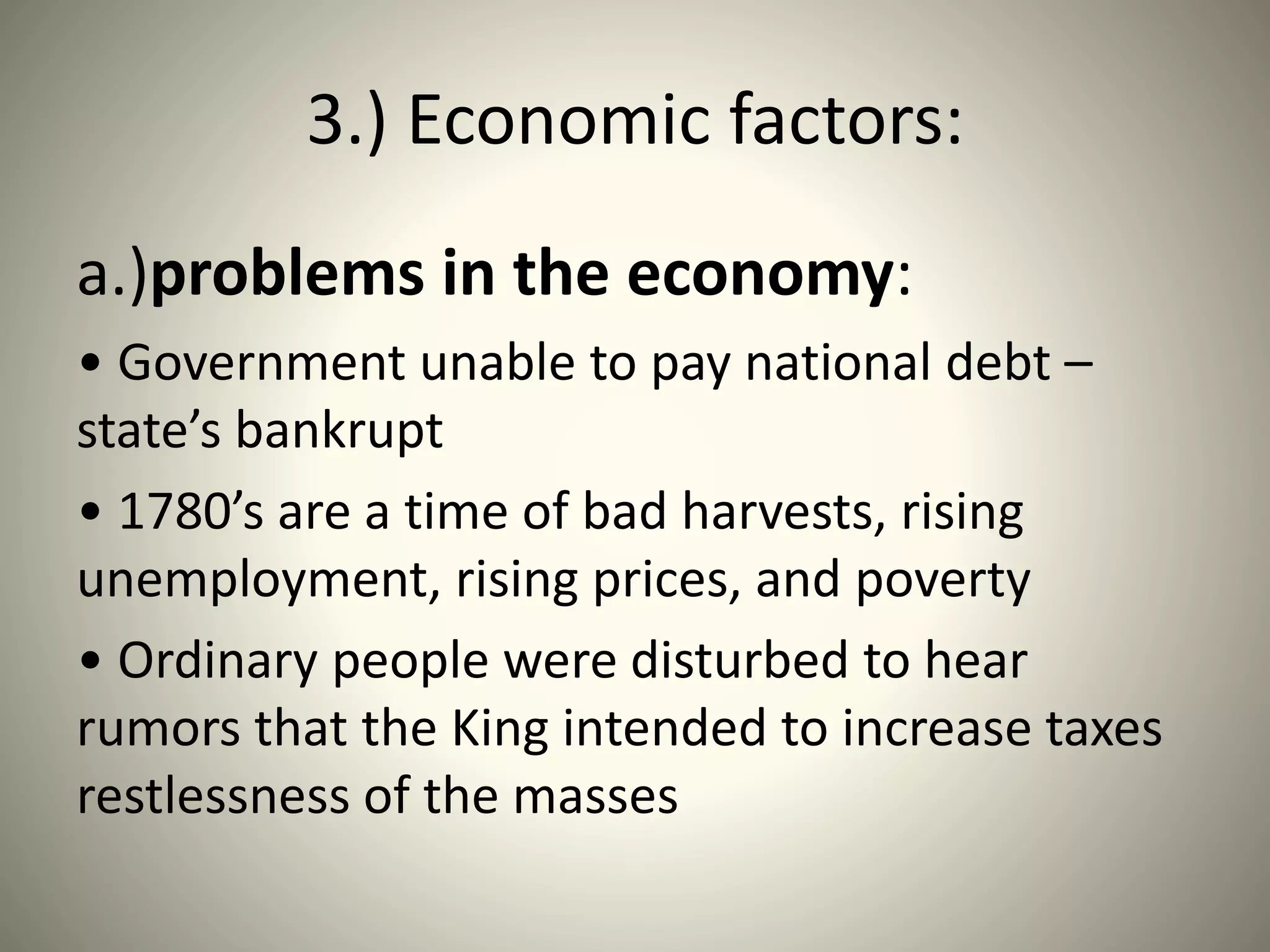 What were the causes of the french revolution? | PPTX