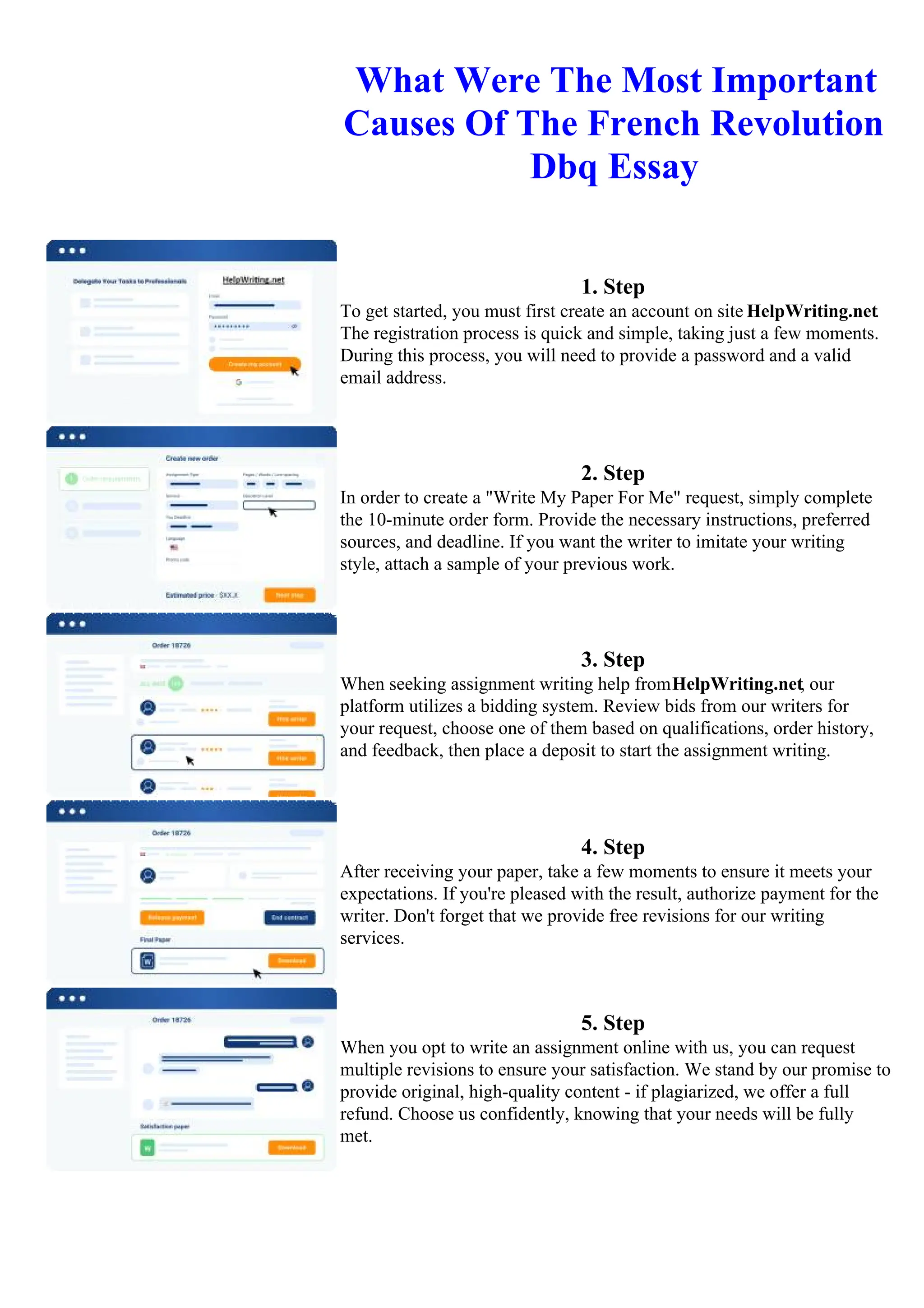 What Were The Most Important Causes Of The French Revolution Dbq Essay ...