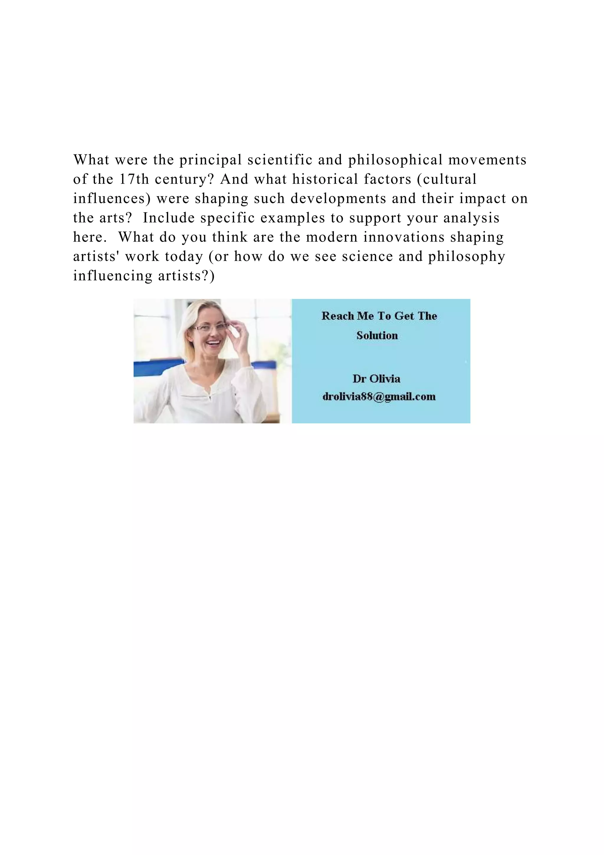 What were the principal scientific and philosophical movements.docx