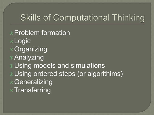 What and why of computational thinking | PPTX