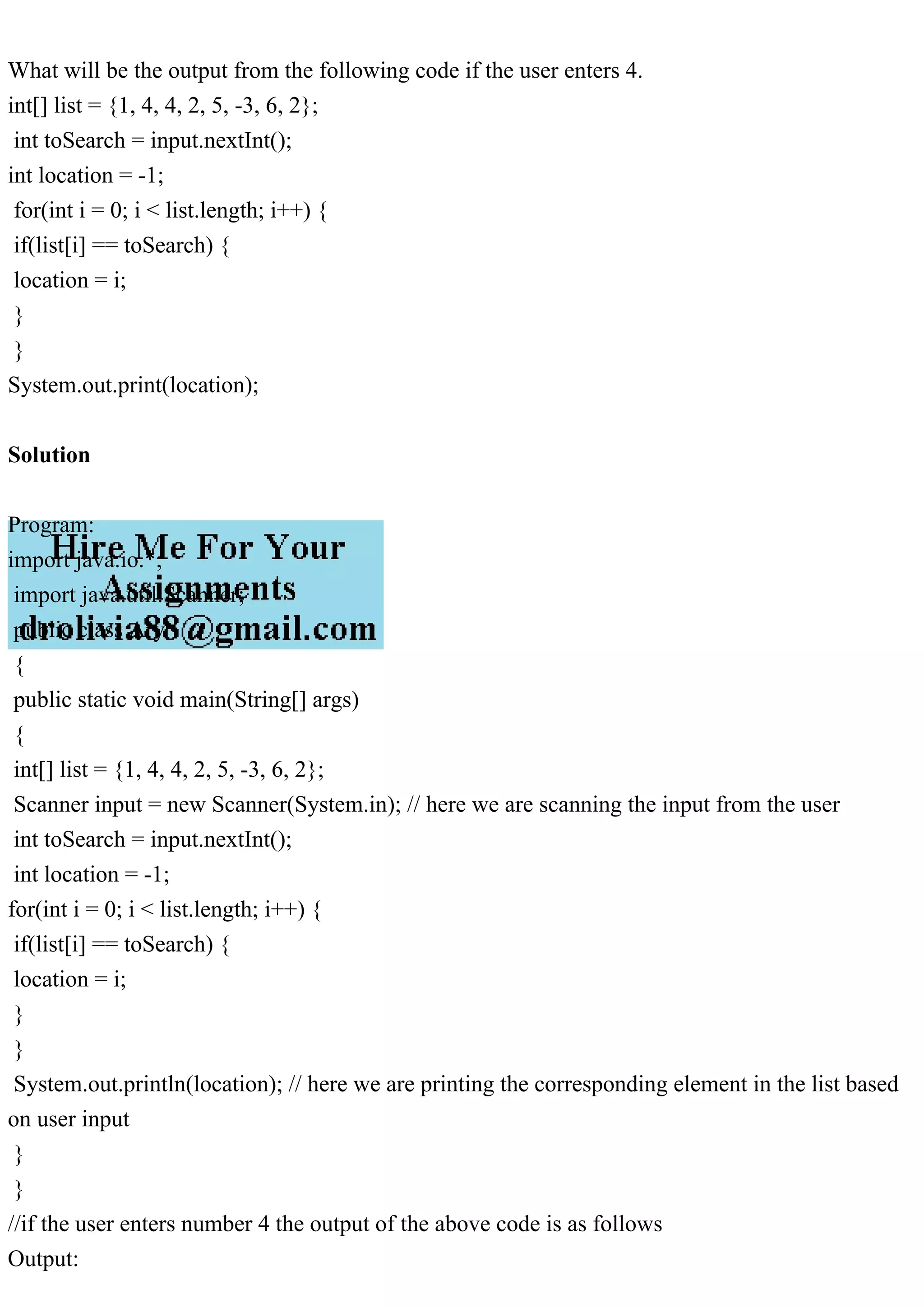 What will be the output from the following code if the user enters 4.pdf