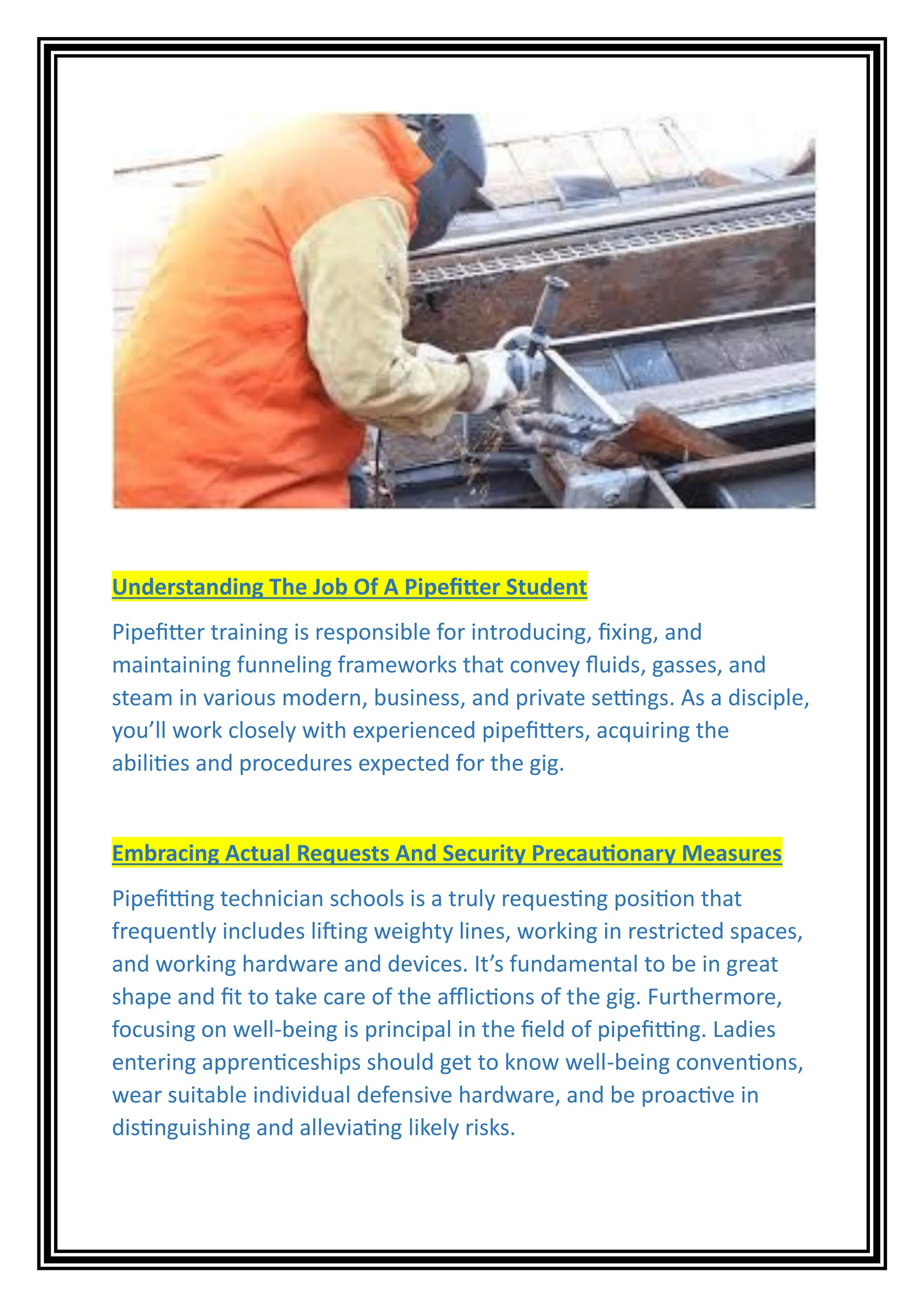 Women in Pipefitting Apprenticeship: Top Tips To Know | PDF