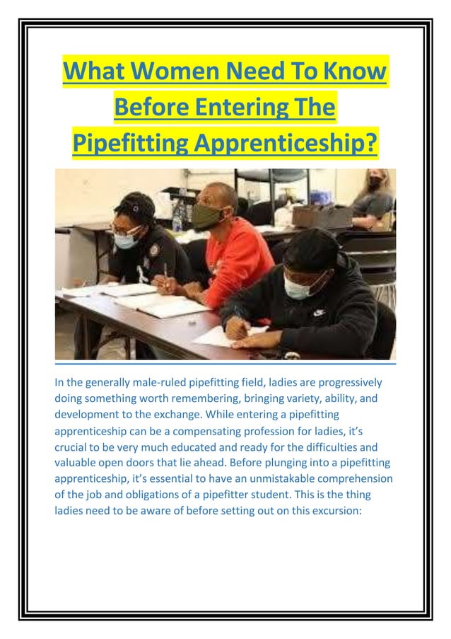 Women in Pipefitting Apprenticeship: Top Tips To Know | PPTX