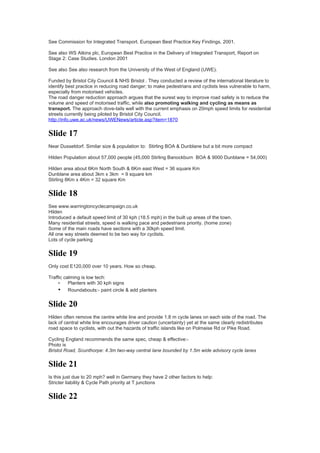 Speaking notes for What works well power point presentation | DOC