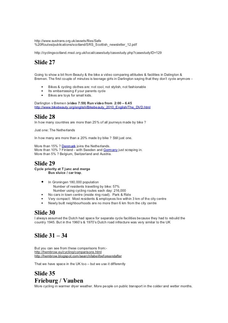 Speaking notes for What works well power point presentation