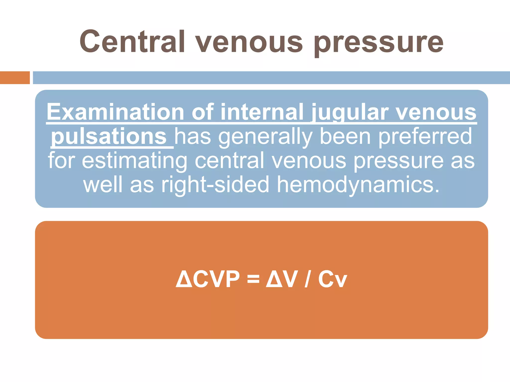 central venous and/or pulmonary occlusion pressure in a hemorrhagic ...