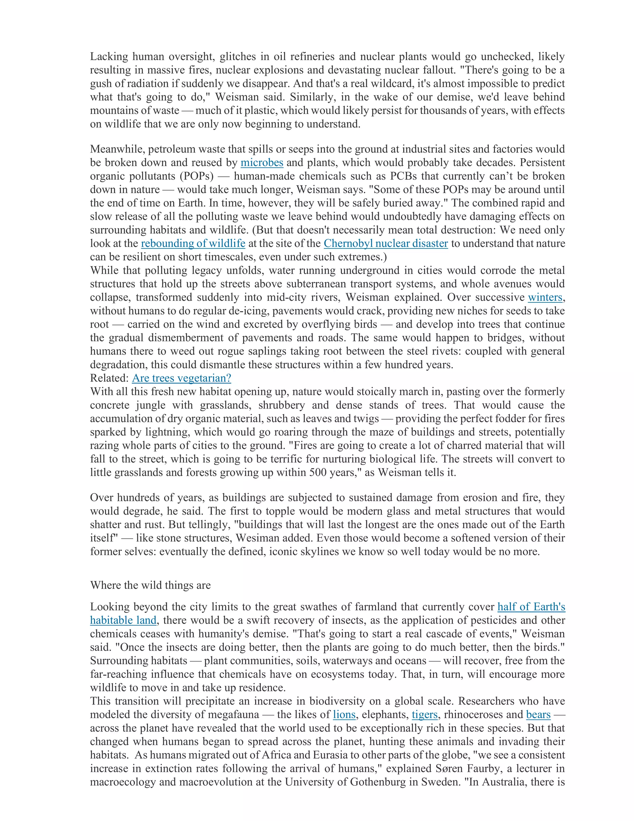 What would happen to Earth if humans went extinct.pdf