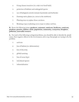 Biology - What you absolutely must know to pass the living environment ...