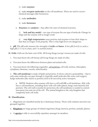 Biology - What you absolutely must know to pass the living environment ...