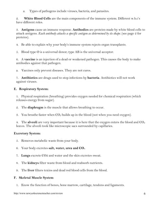 Biology - What you absolutely must know to pass the living environment ...