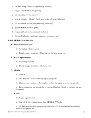 Biology - What you absolutely must know to pass the living environment ...