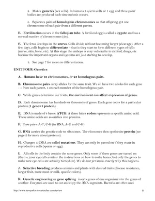 Biology - What you absolutely must know to pass the living environment ...