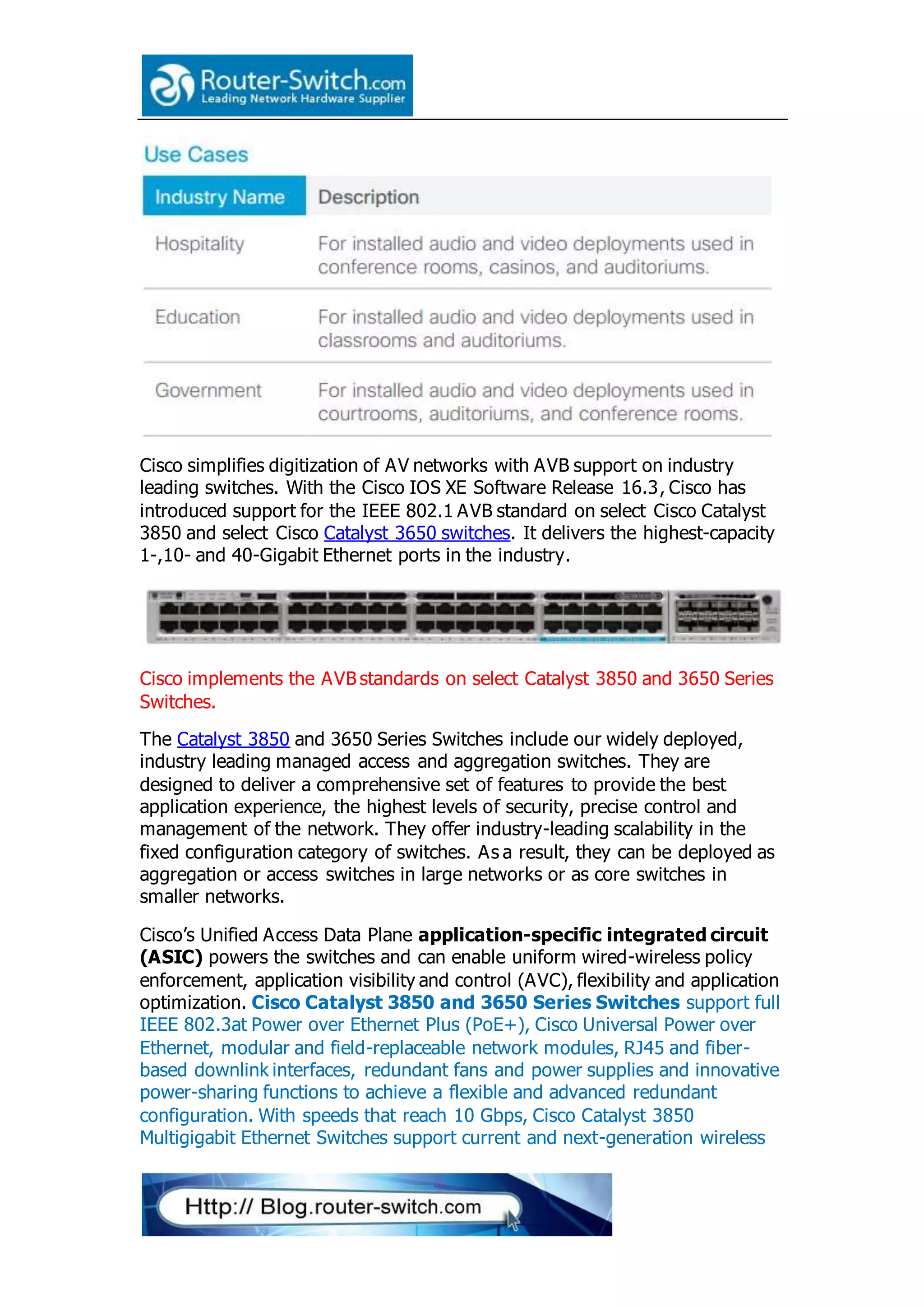 What you can do with cisco avb | PDF