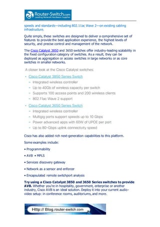 What you can do with cisco avb | DOCX | Computer Networking | Computing