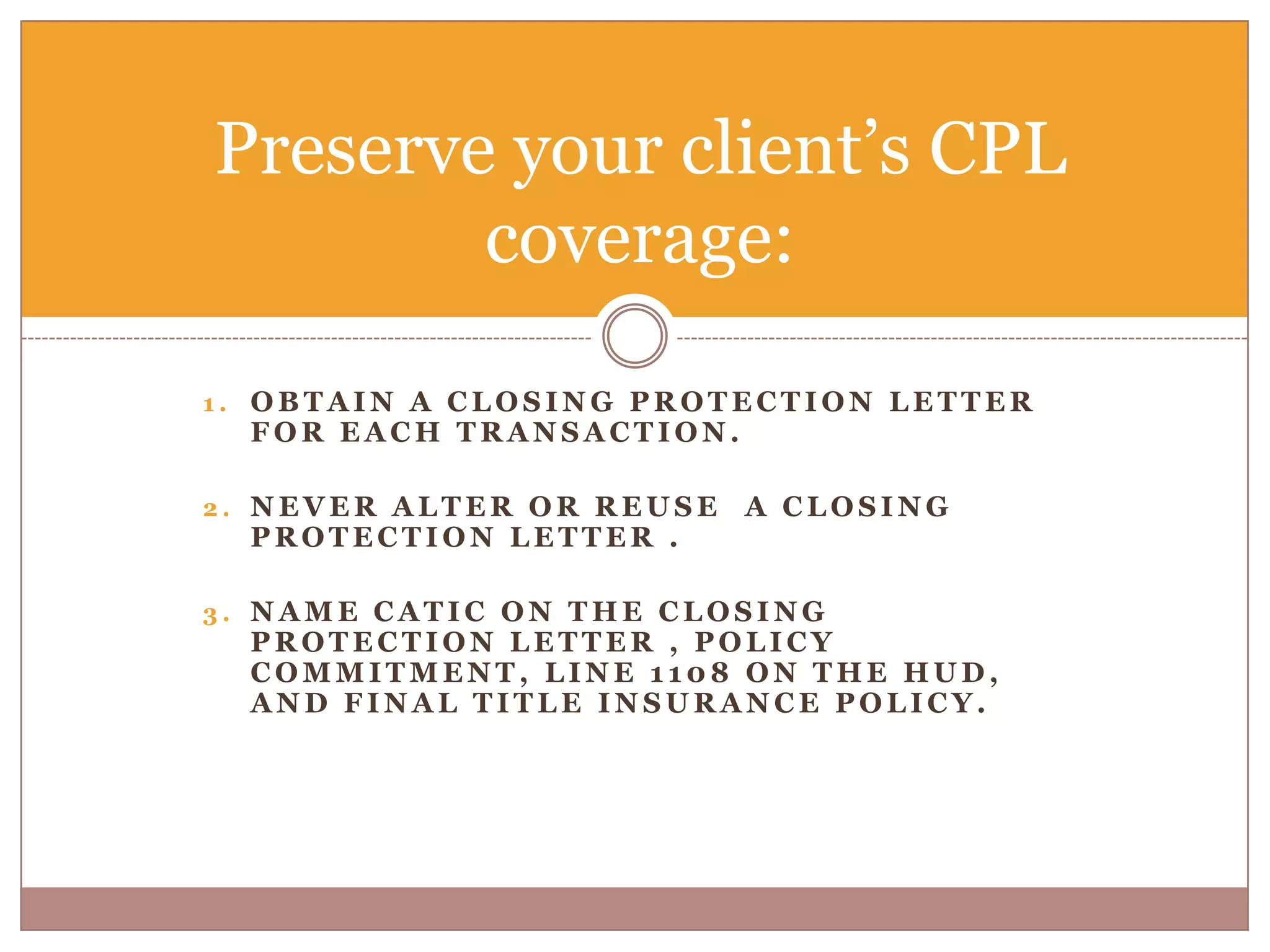 What You Need To Know About Closing Protection Letters (Final) | PPSX