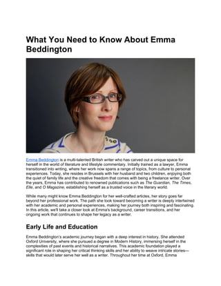What You Need to Know About Emma Beddington | PDF