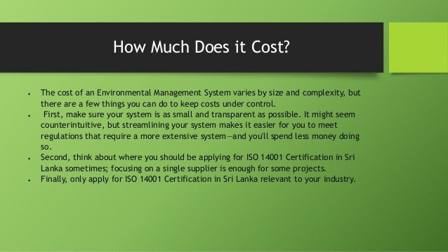 What you need to know about iso 14001 certification in sri lanka | PPT