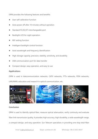 What You Need to Know About Optical Power Meter(OPM) | PDF