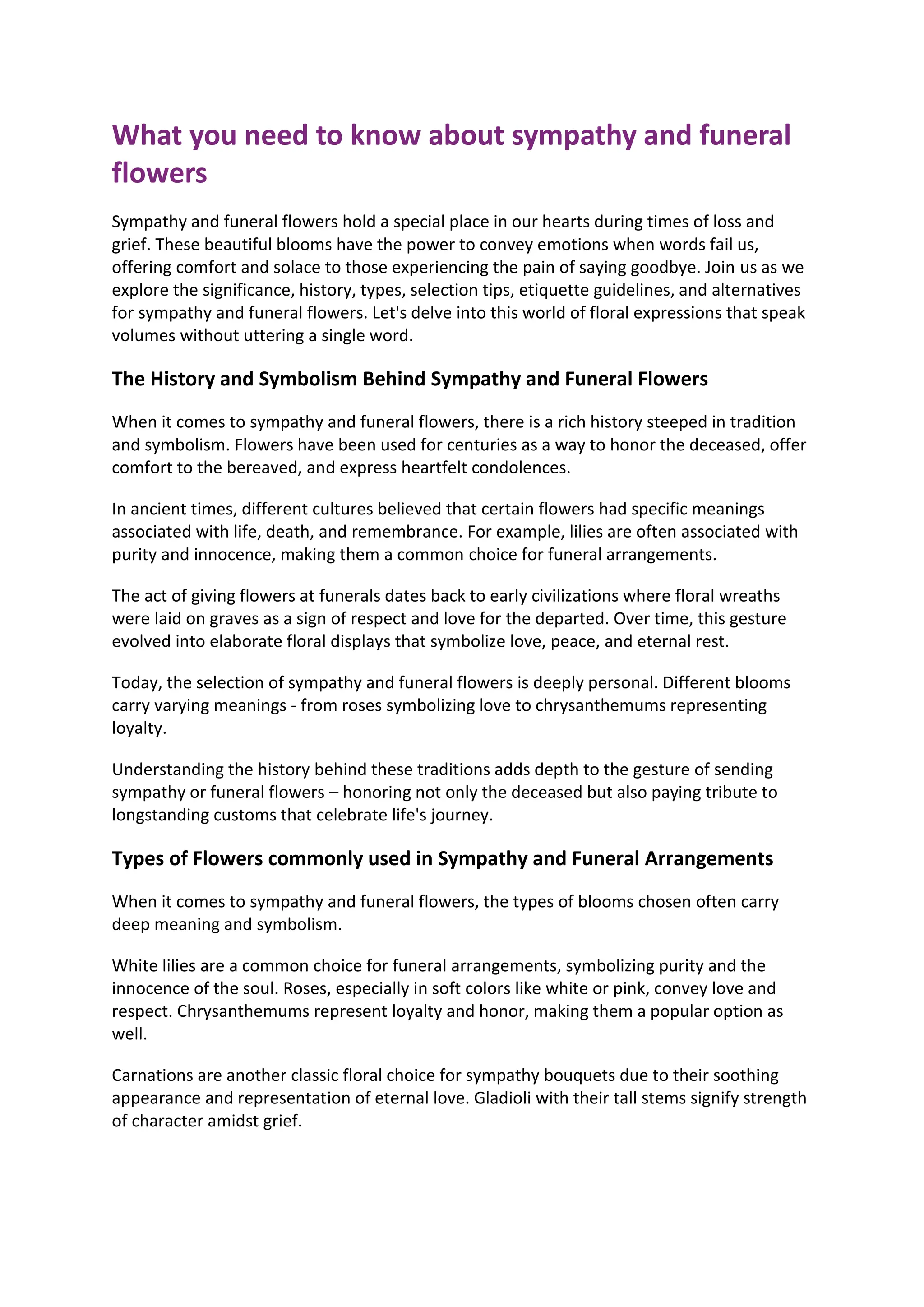 What you need to know about sympathy and funeral flowers.pdf